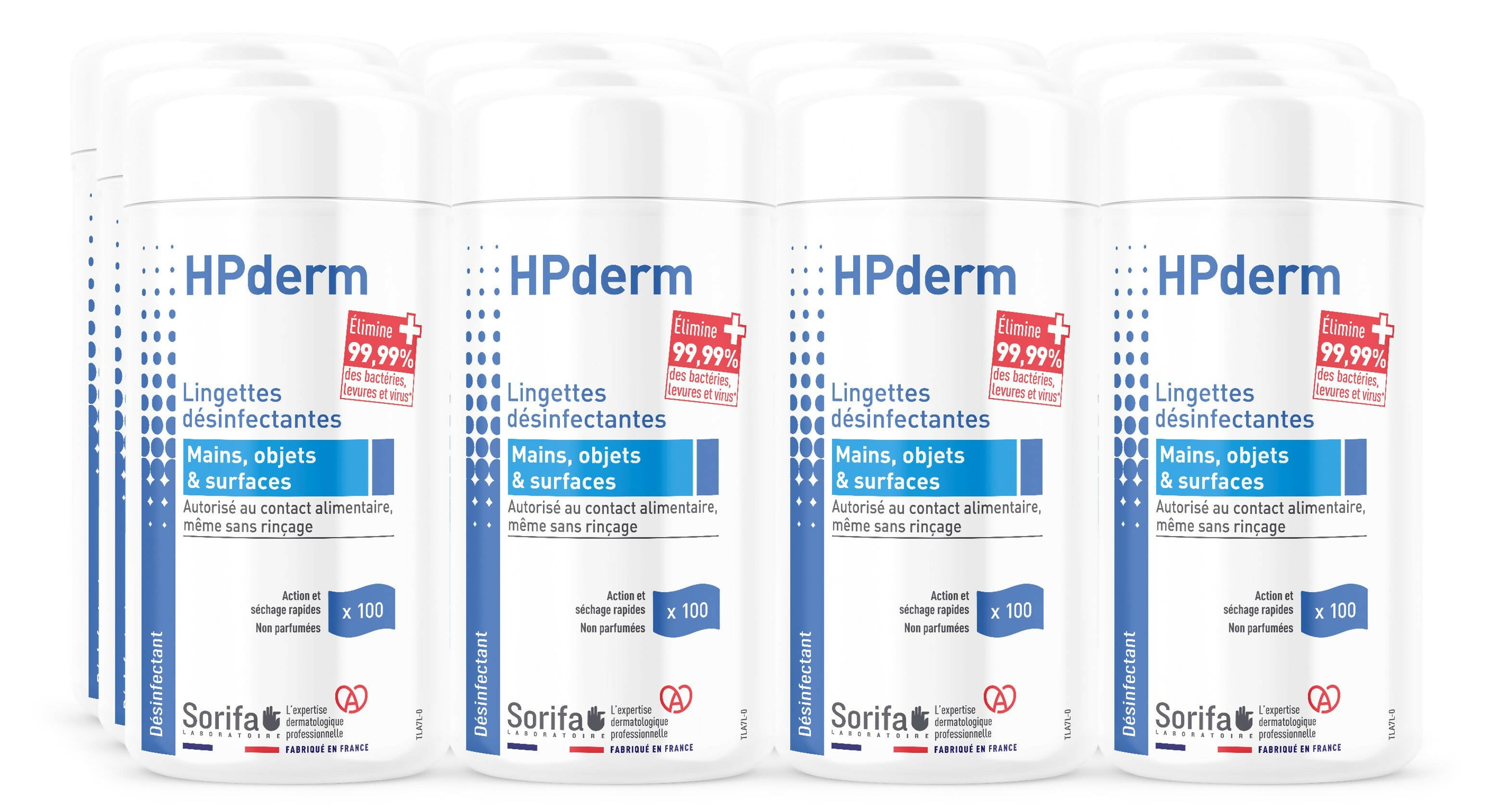 SORIFA – Complete box of 12 - HPderm Disinfectant wipes - Disinfection ...